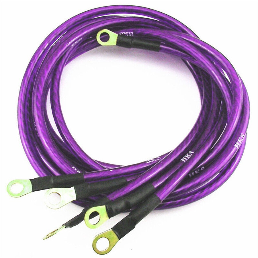 Car High Performance Grounding Earth Cable Wire Kits 8mm/ 0.31" Purple ...