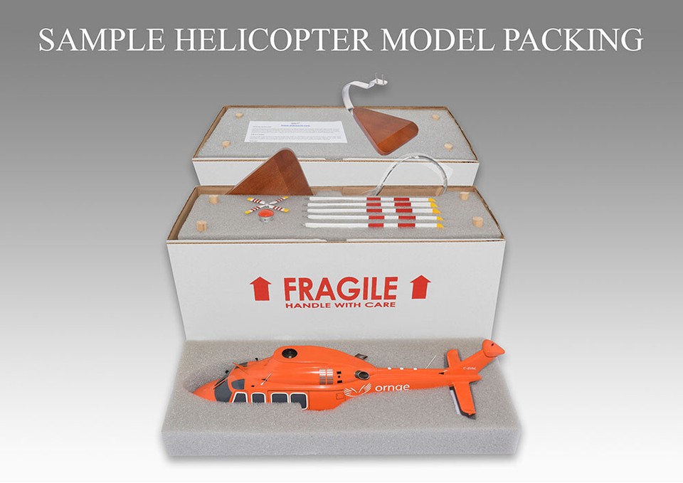 Sikorsky S-61N UK Coastguard Bristow Desk Wood Helicopter Model Small ...