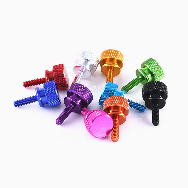 Colored Aluminum Alloy Flared-Collar Knurled-Head Thumb Screws M3.5 ...