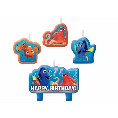 Finding Dory Nemo Party Supplies - Birthday Candle Set Cupcake Cake 4 ...