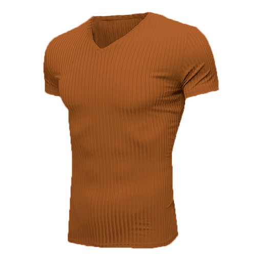 Men's V-Neck Sports Bottom Shirt Inner Layer with Moisture Wicking ...
