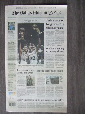 The Dallas Morning News - San Antonio Spurs NBA Championship - June 16 ...