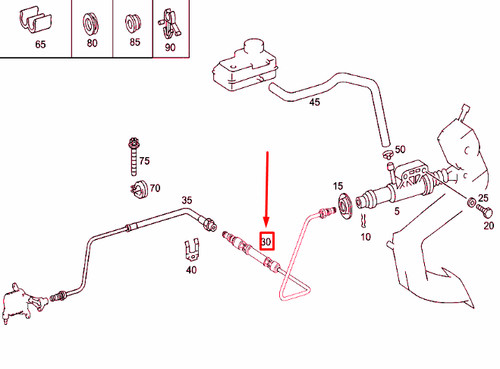 NEW MERCEDES-BENZ SPRINTER 903 CLUTCH OIL PIPE A9012500066 OEM NO DUTY ...
