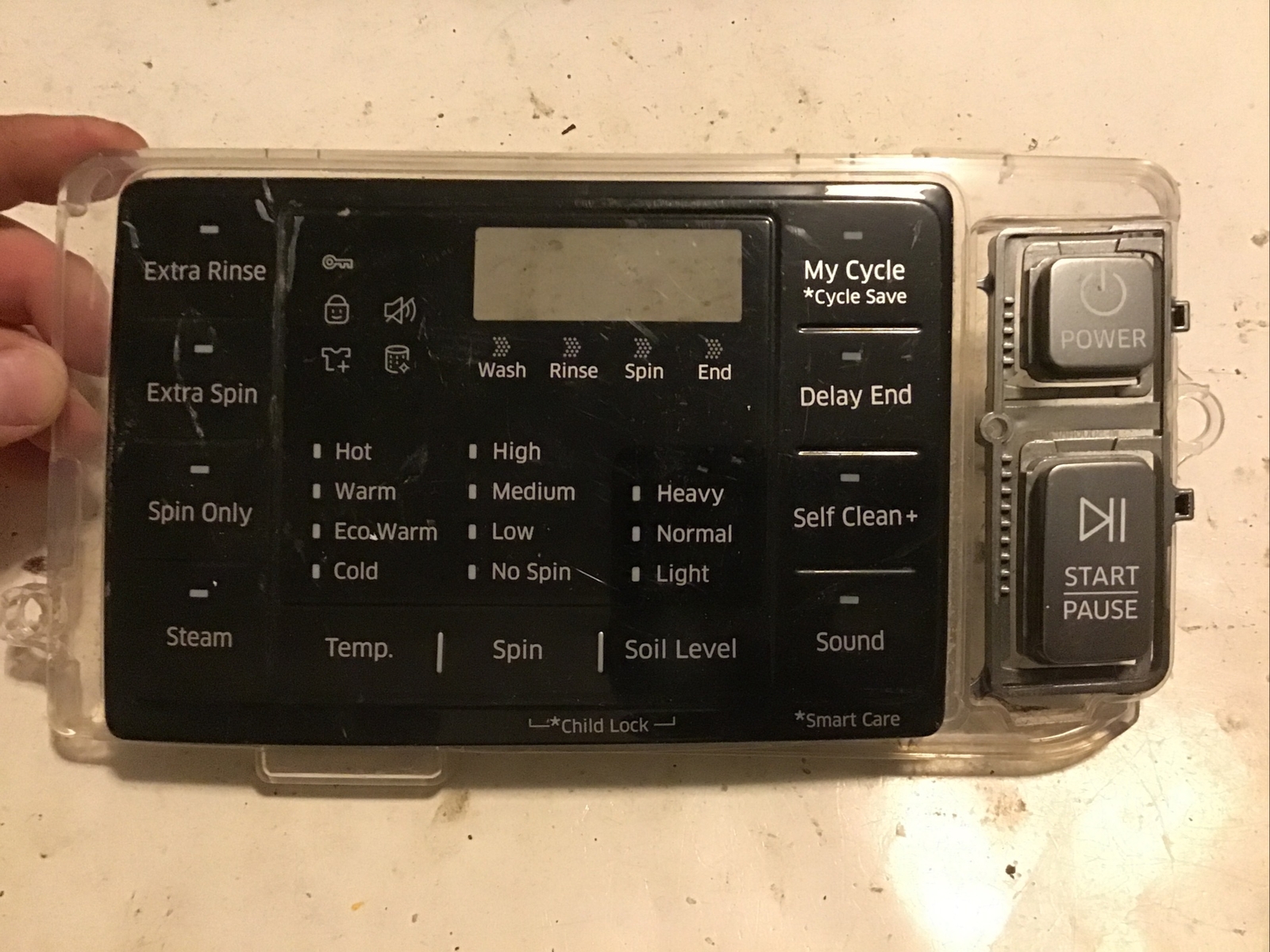 Samsung Washer Control Cover/Buttons Inlay DC64-03062E DC93-00376D ...