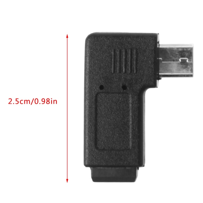 90° Left & Right Angled Mini USB 5Pin Female To Micro USB Male Data ...
