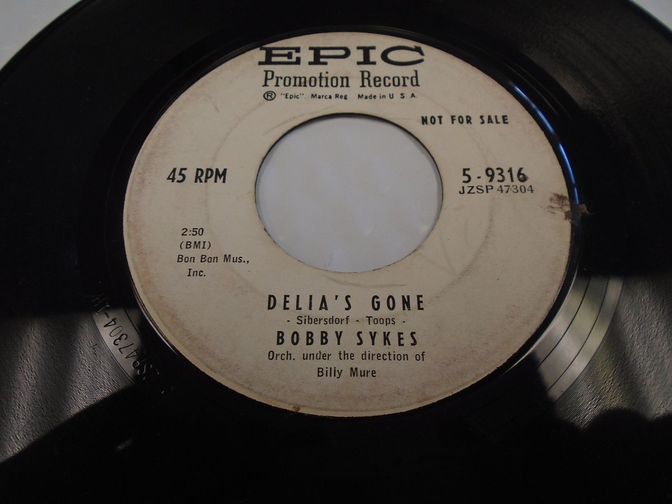 Bobby Sykes How's the World Treating You / Delia's Gone 7" 45 rpm Epic ...