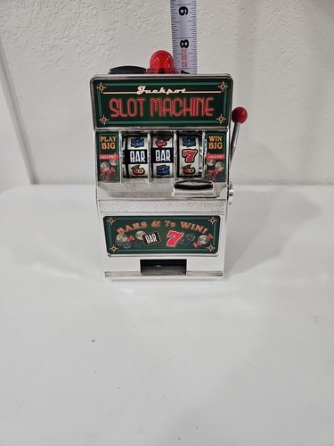 Vintage Jackpot Slot Machine, Bar 7- Coin Bank, Savings Bank 8" Tall ...