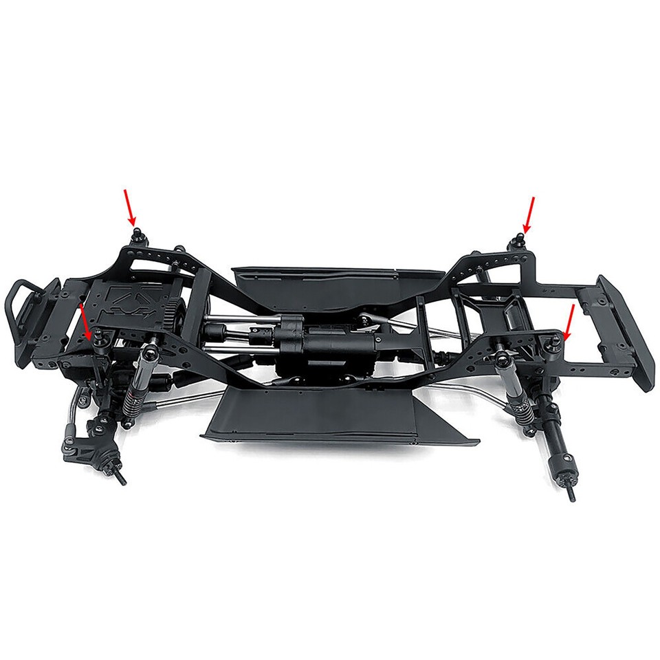 Aluminum Alloy Body Post Mount Kit For Axial SCX10 PRO AXI03028 1/10 RC ...