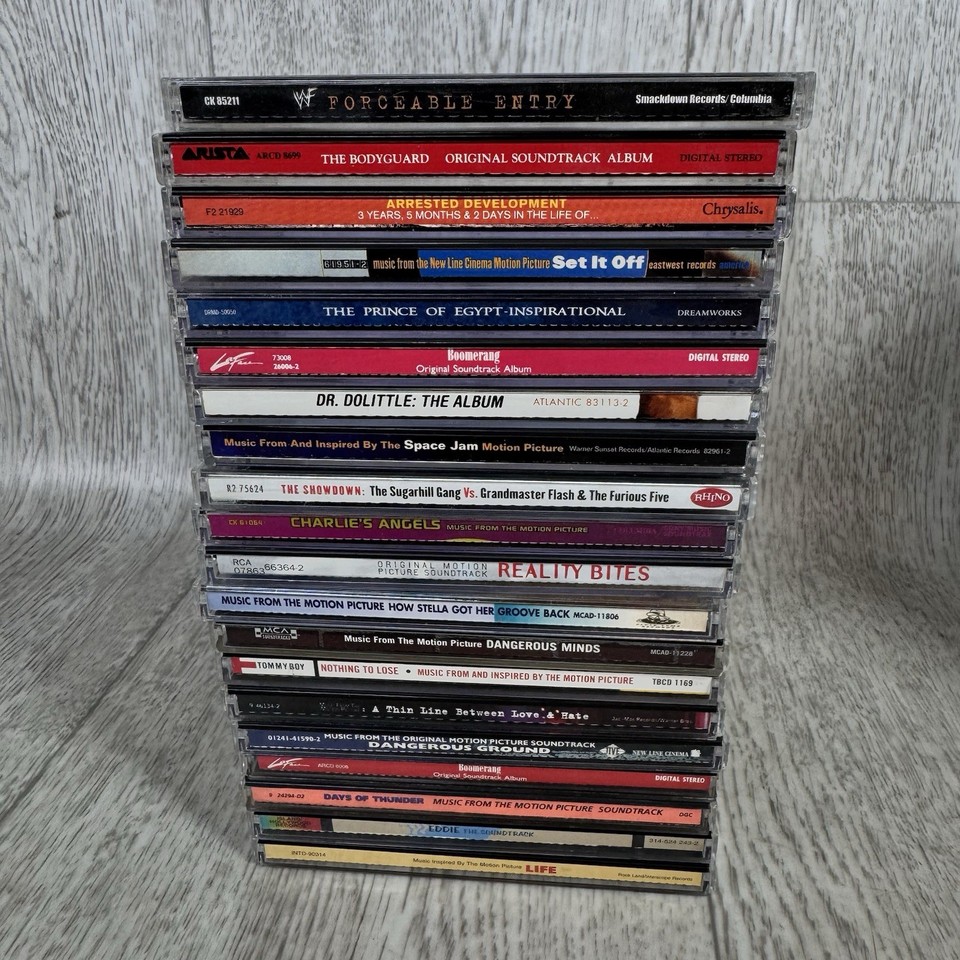 Movie & TV Soundtrack Lot Of 20 CDs Y2k Life Tommy Boy The Bodyguard ...