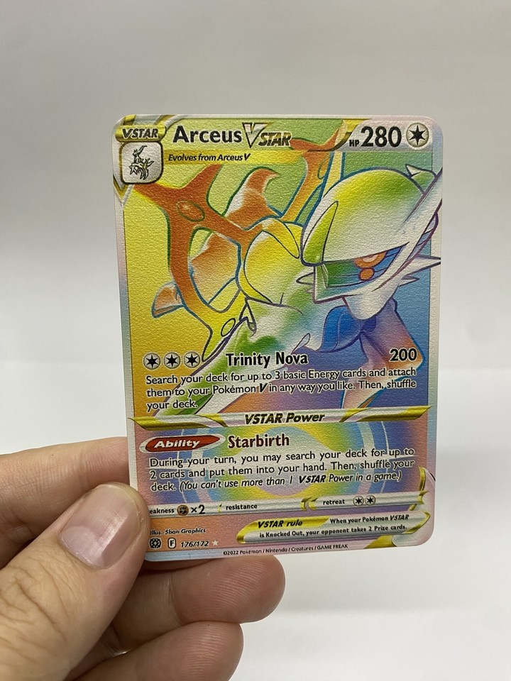 Arceus VSTAR Gold Metal Pokémon Card-Collectible Gift Display！Christmas ...