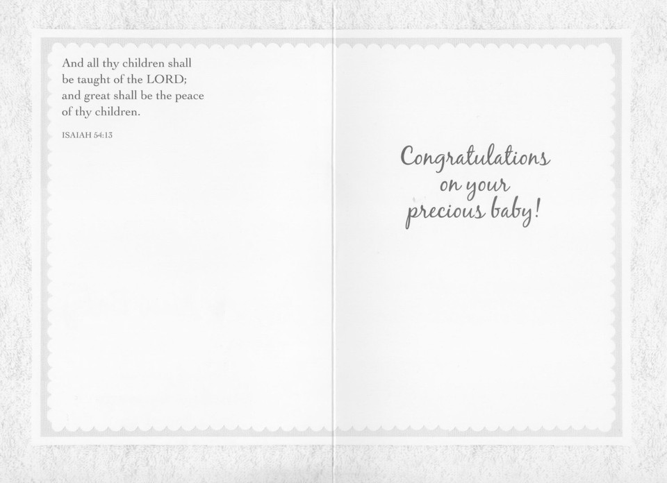 Baby Bundle Of Joy A Baby Shower Christian Scripture Greeting Card 1 ...