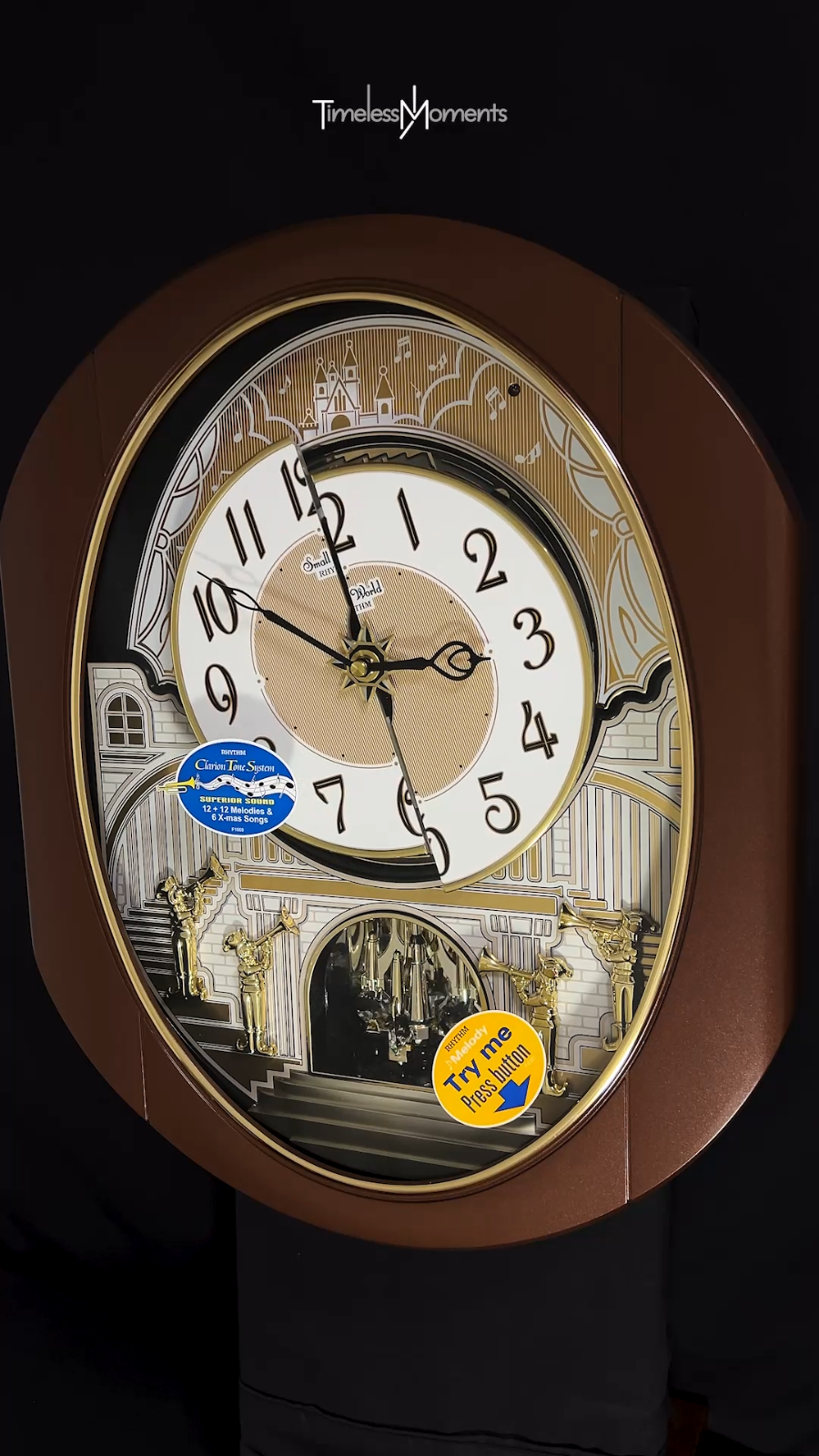 NEW Rhythm Small World Palacio Moving Dial Musical Motion Wall Clock ...