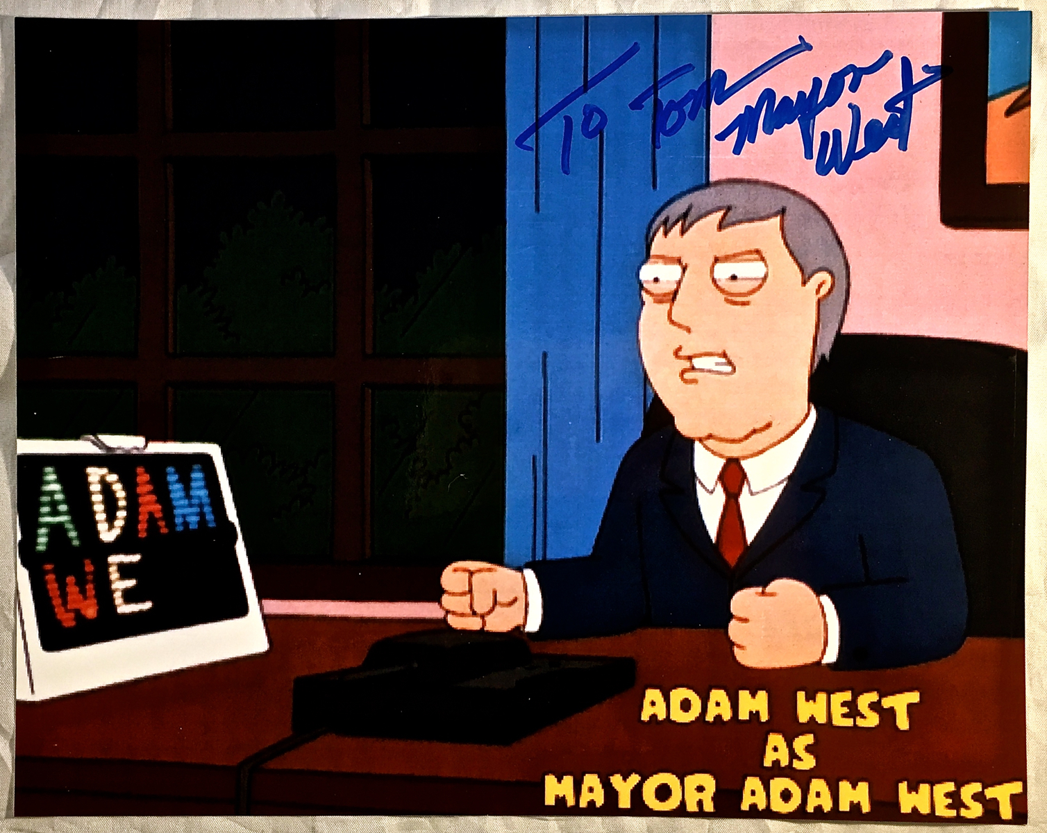 ADAM WEST MAYOR WEST "FAMILY GUY" AUTOGRAPH COLOR 8x10 PHOTO ...