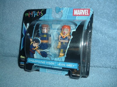 CYCLOPS No Visor Chase Variant JEAN GREY Mini Mates X-Men 2003 2 pack ...