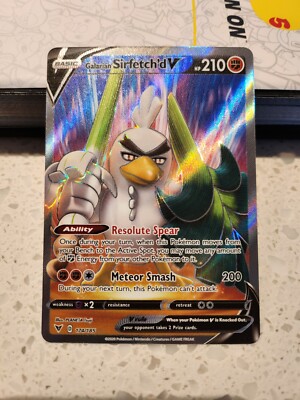 Pokemon Card Game TCG Vivid Voltage Galarian Sirfetch'd V 174/185 Full ...