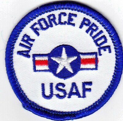 AIR FORCE PRIDE USAF Iron On Patch Military Patriotic Profession | eBay