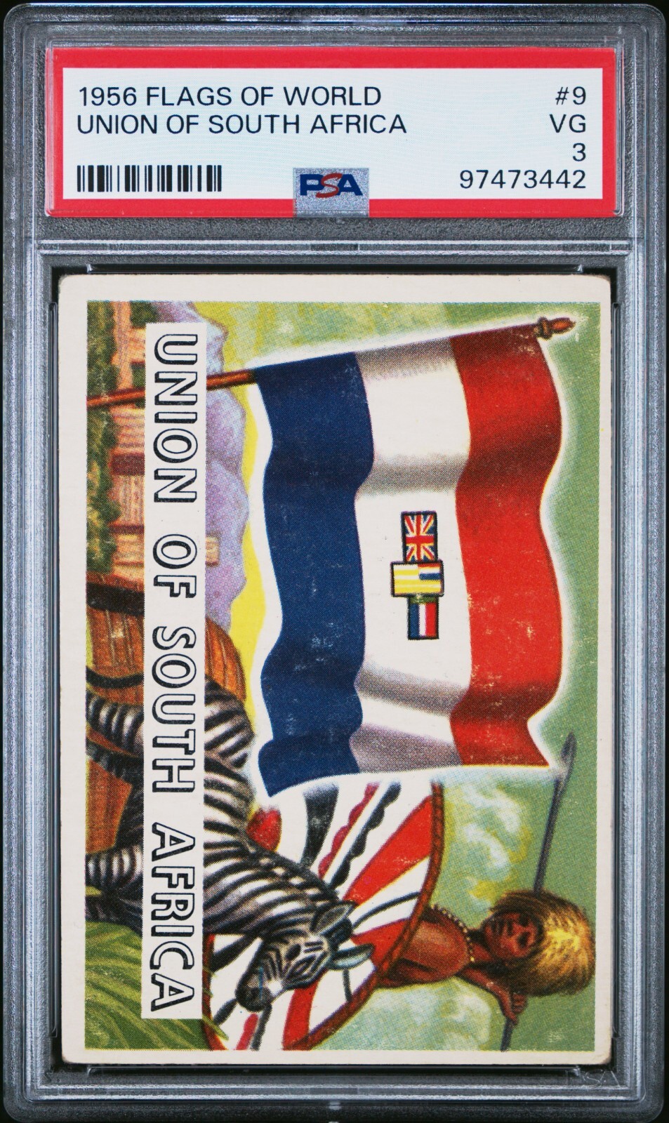 1956 FLAGS OF WORLD 9 UNION OF SOUTH AFRICA PSA 3 | eBay
