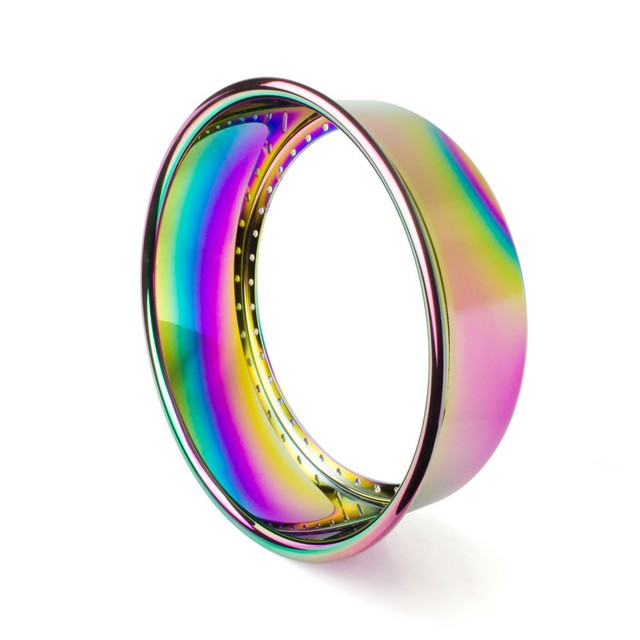 1 PC NEO CHROME 18x4 DEEP DISH WHEEL LIP JDM RIMS BOLT OUTER RIM SHELL ...