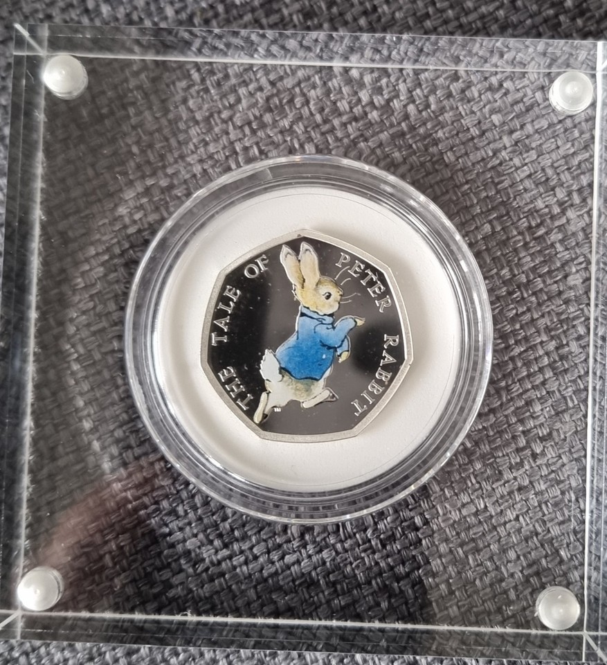 2017 UK Royal Mint - Silver Proof 50p - Peter Rabbit -Beatrix Potter ...