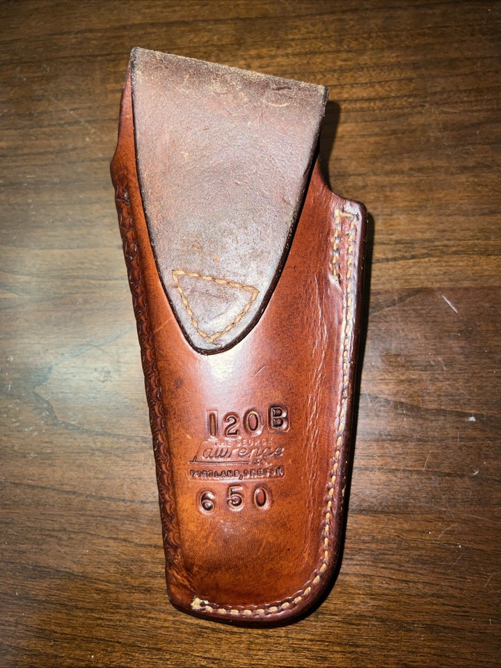 George Lawrence Leather Holster # 120b Size 650 Revolver Monogram D ...