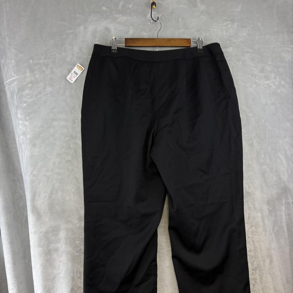 Talbots Pants Womens 16 Black Wool Blend Lined Dress Slacks Career ...