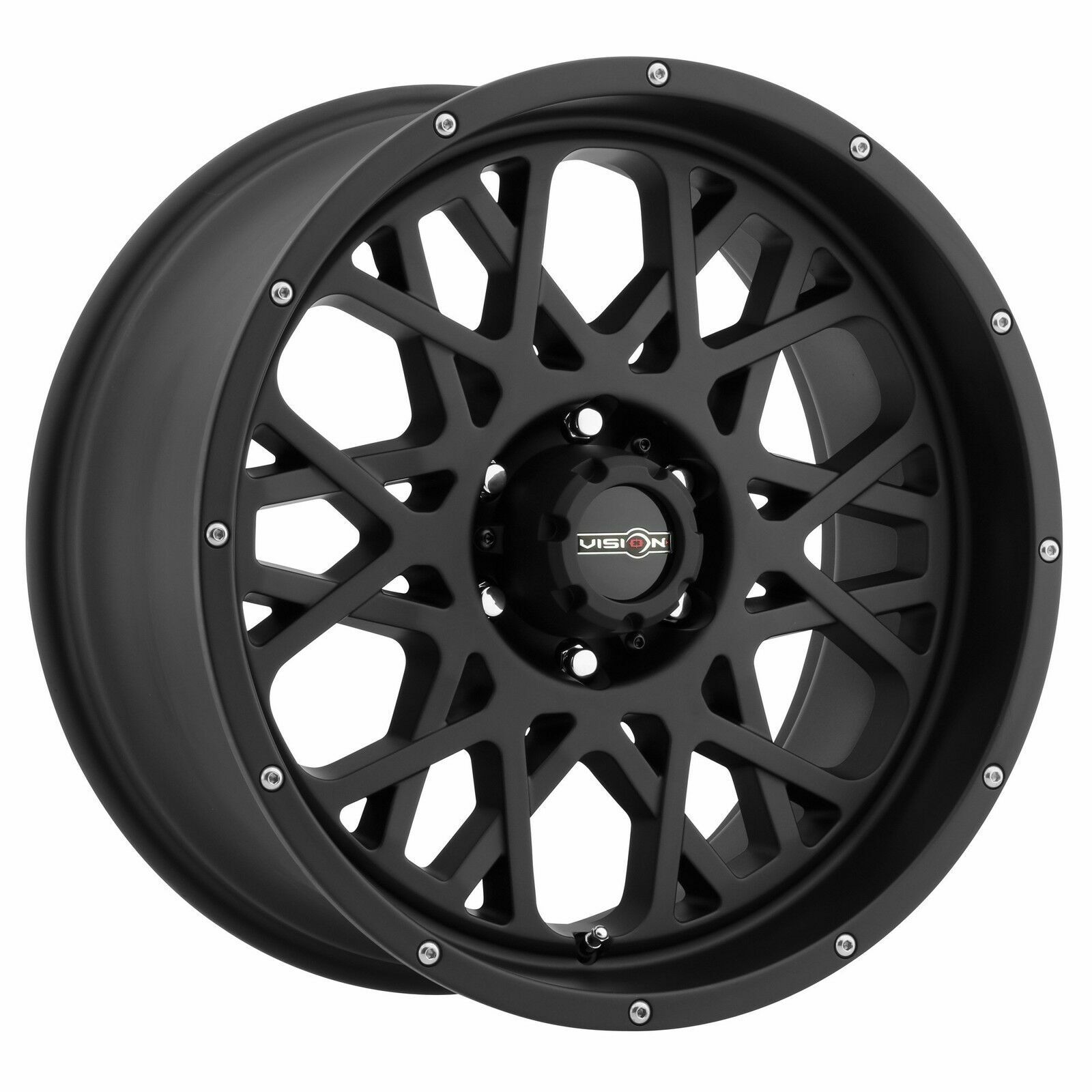Set 4 18" Vision Off-Road 412 Rocker Satin Black Wheels 18x9 5x150 Rims ...
