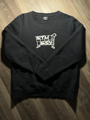 Vintage Stussy Made In USA Shopping Cart Graphic Crewneck Sweatshirt ...
