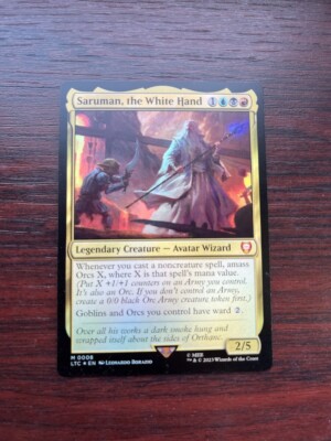 1x FOIL SARUMAN, THE WHITE HAND - Lord of the Rings - MTG - Magic the ...