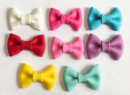 EDIBLE BOW CAKE TOPPERS X 1 **CHOOSE YOUR COLOUR AND SIZE** GORGEOUS ...