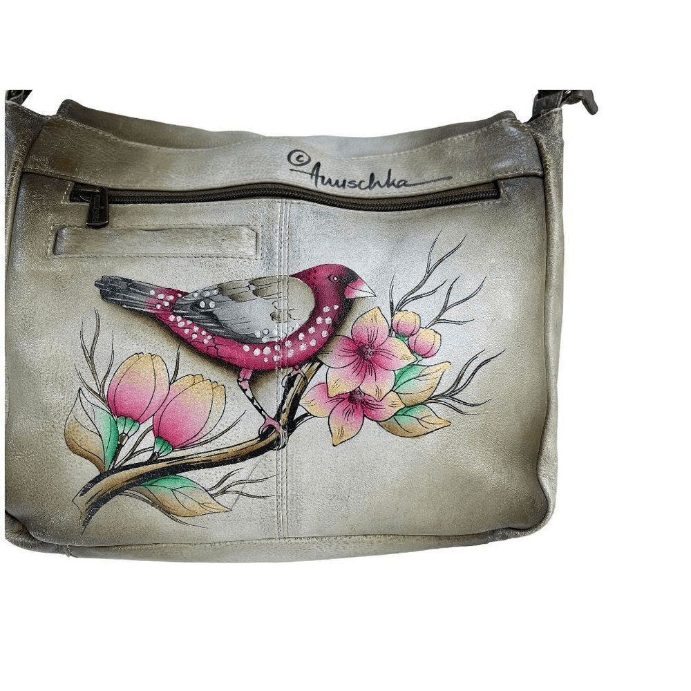 Anuschka Sold Out SUMMER TRYST Zip-Around Leather Satchel Hobo Birds ...