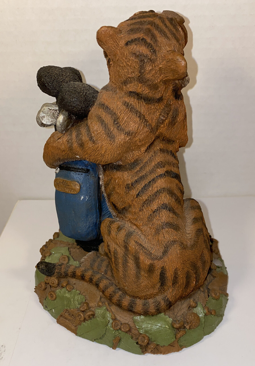 1997 Hand Signed Tim Wolfe TIGER Golf Figurine Cairn Studio 7" 1997 #68 ...