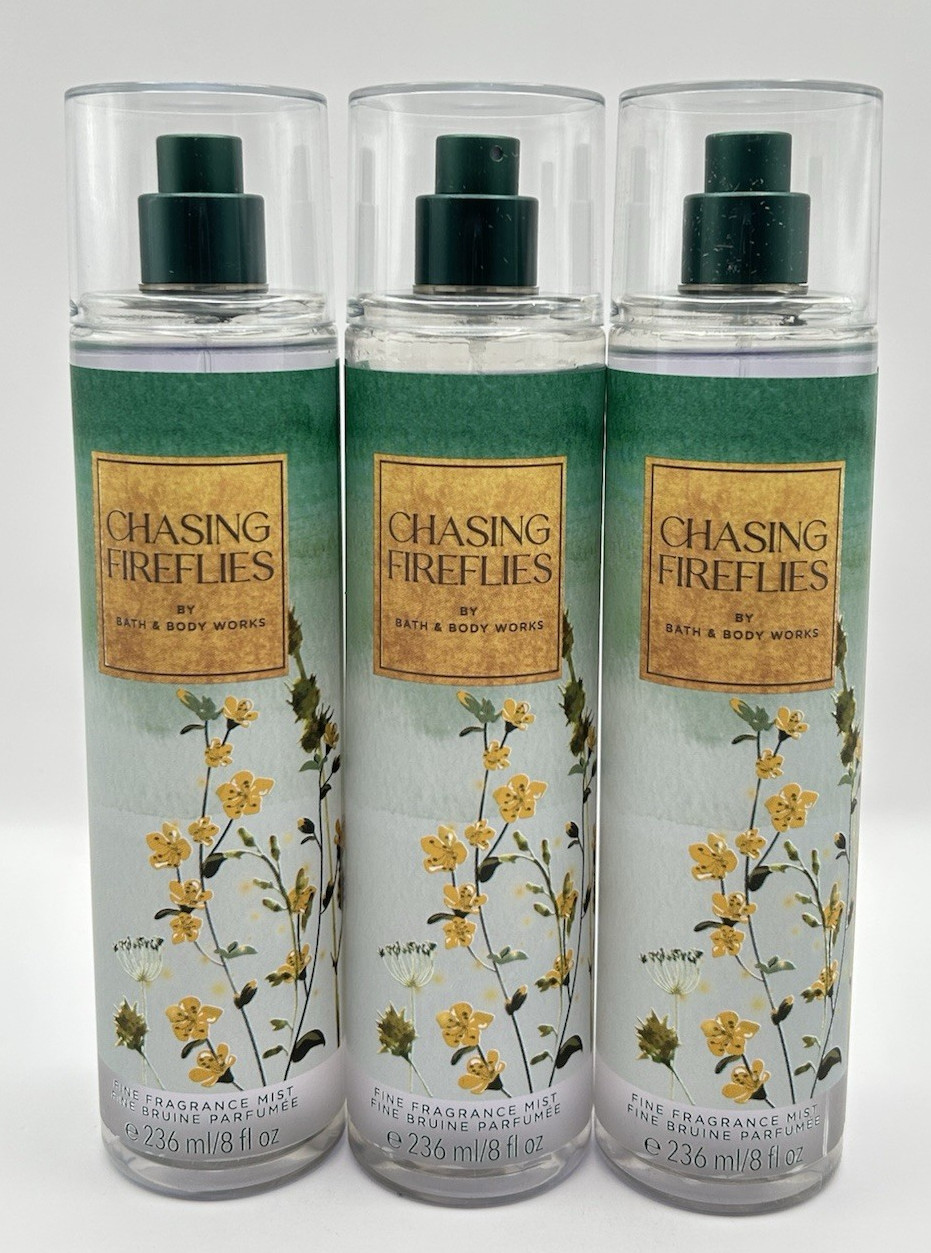NEW Bath & Body Works Chasing Fireflies 3pc Set Full Size Fine ...