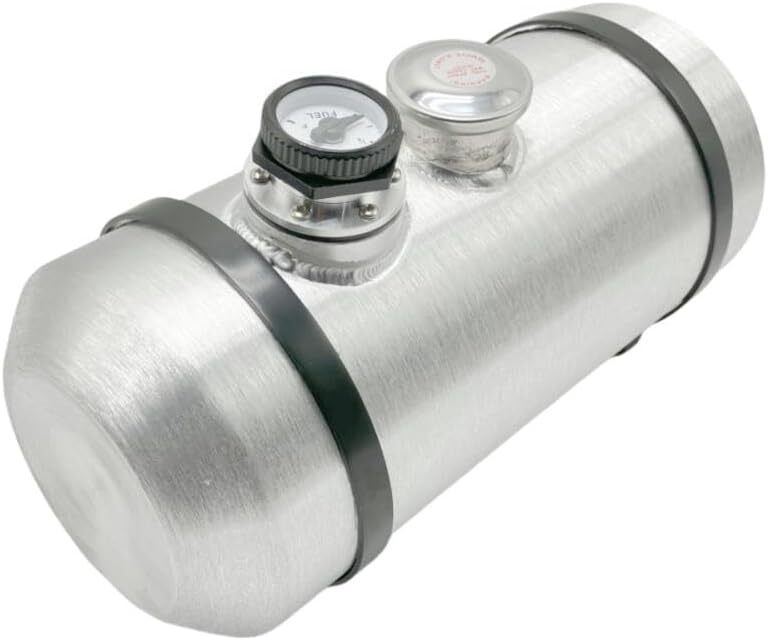3.9 Gallon 8''x18'' 1/4 NPT Spun Aluminum Fuel Tank Gas Tank w/Gauge ...