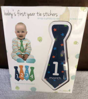 NEW Tiny Ideas Baby's First Year Tie Stickers 12 Tie Stickers Included ...