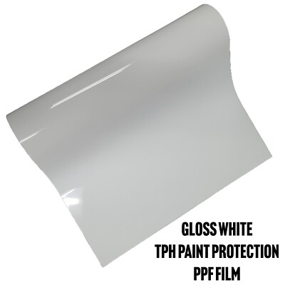 Gloss Glossy White Car Auto Paint Protection Film PPF Self Healing TPH ...