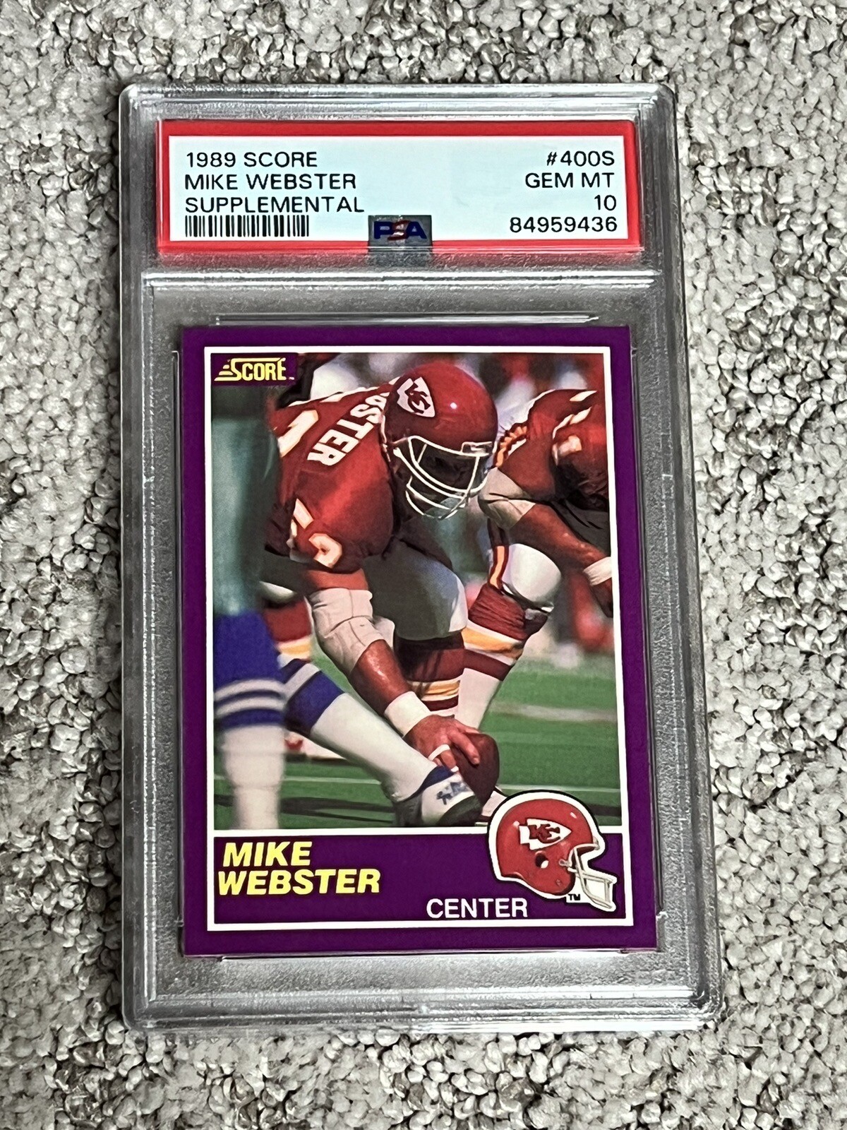 PSA 10 1989 SCORE SUPPLEMENTAL FOOTBALL CARD HOF MIKE WEBSTER KANSAS ...
