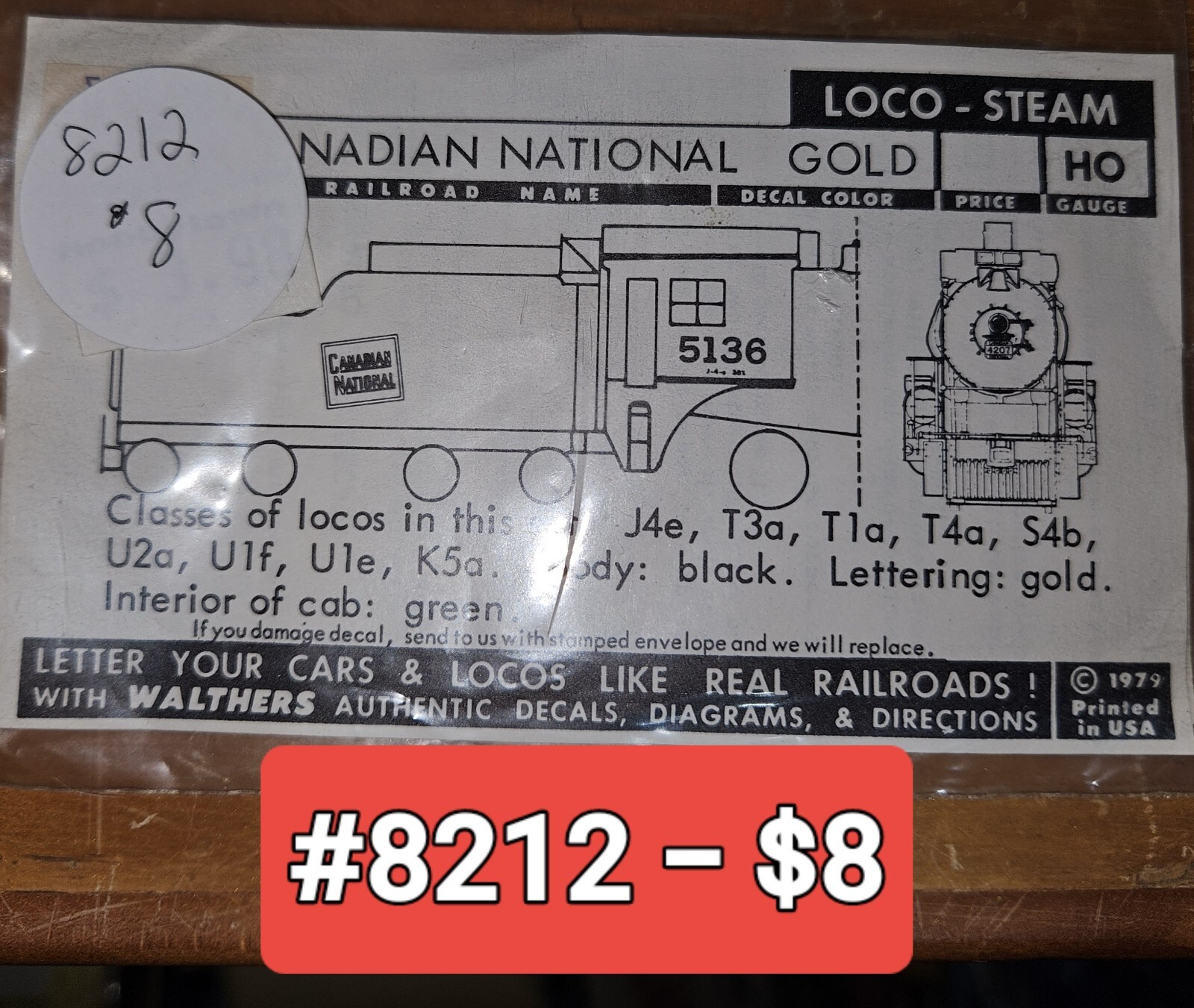 CANADIAN NATIONAL STEAM ENGINE DECAL, HO SCALE, NEW | eBay