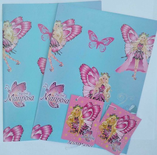 Barbie Gift Wrap Barbie wrapping paper 2 Sheets 2 Gift Tags Barbie ...