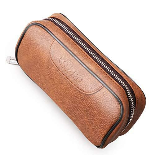 Scotte PU Leather Tobacco Smoking Wood Pipe Pouch Case/bag for 2 Brown ...
