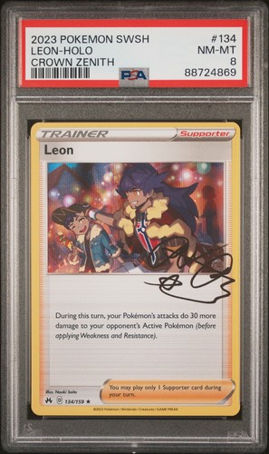 Leon Holo Rare 2023 Pokemon Sword And Shield Crown Zenith #134 PSA 8 | eBay