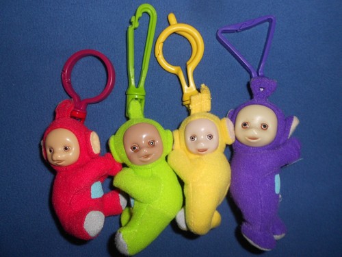 Lot of all 4 Vintage 2000 Teletubbies Clip on Keychain Plush | eBay