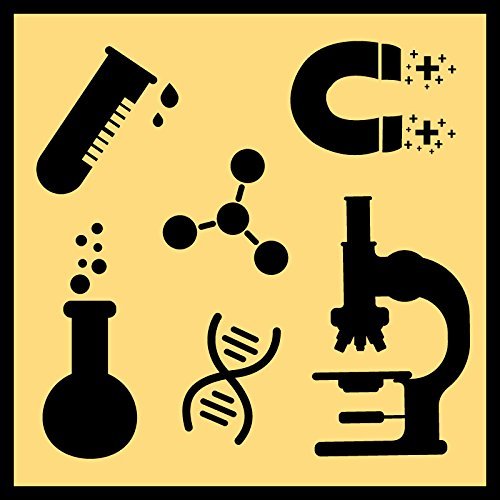 Detailed Science & Equipment Stencil Set - (2) Piece Kit - 10" x 10 ...