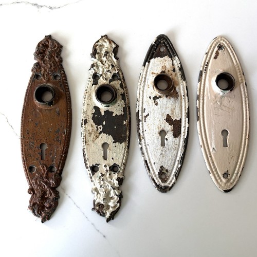Art Deco Victorian Door Knob Plates with Skelaton Key Holes Lot Bundle ...