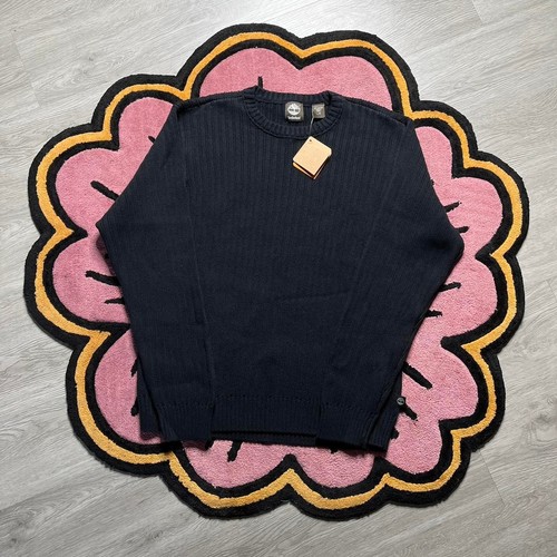 Vintage Y2K Timberland Ribbed Crewneck Knit Sweater Size Large Black | eBay