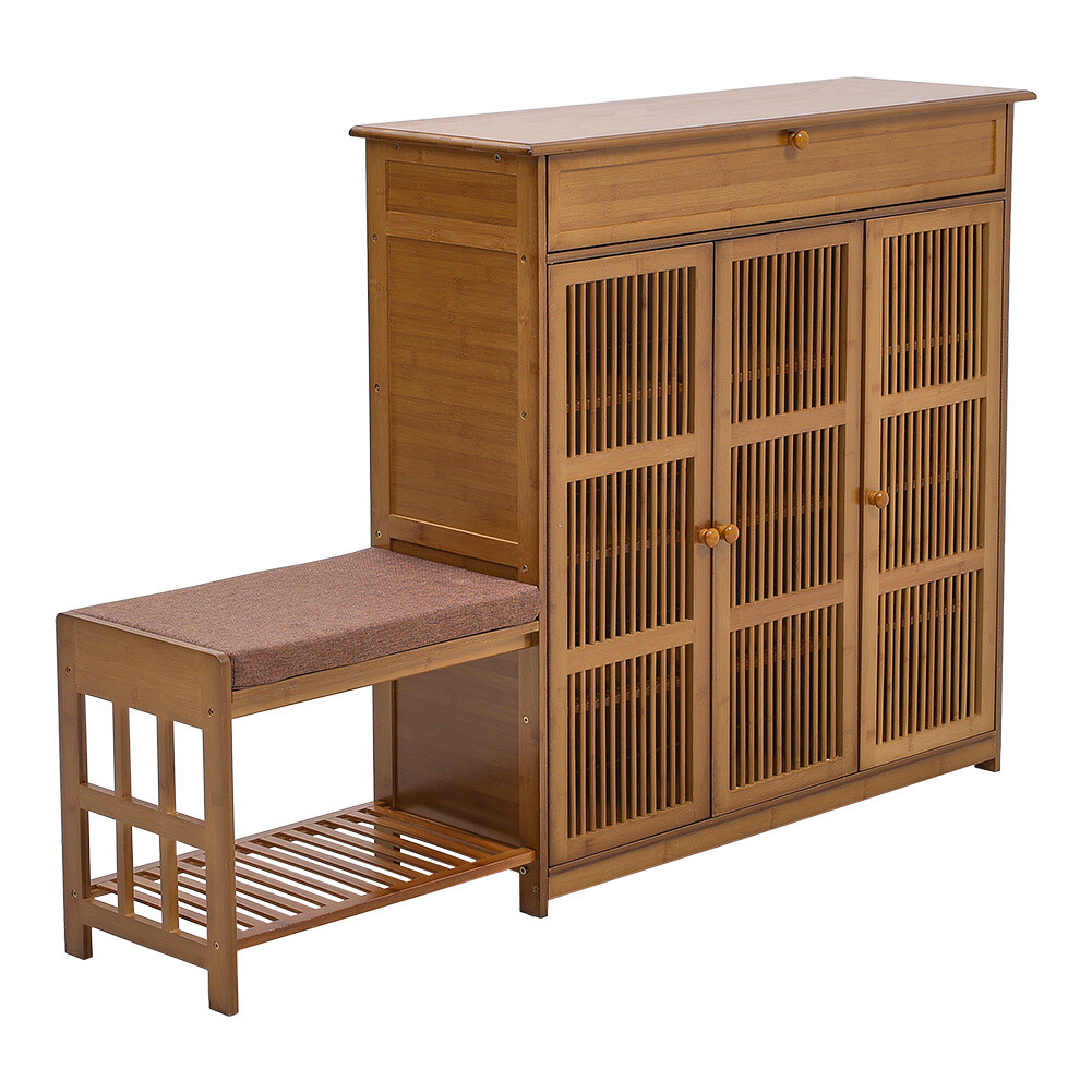 Large Shoe Rack Space Shoe Cabinet With Hallway Wooden Bench Shoe Rack ...