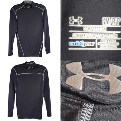 Under Armour UA Pullover Mens S Black Mock Neck Hunting Football ...