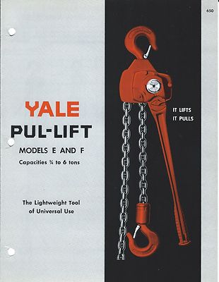 MRO Brochure - Yale - Pul-Lift - Link Roller Chain Hoist Tool - c1964 ...