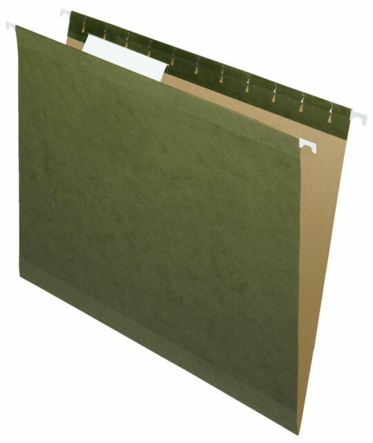 Pendaflex Reinforced Standard Hanging Folder - Green, Pack of 25 (4152 ...