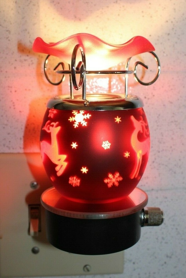 Aromatherapy Night Light, Electric Oil Warmer w/ Dimmer, Wall plug ...