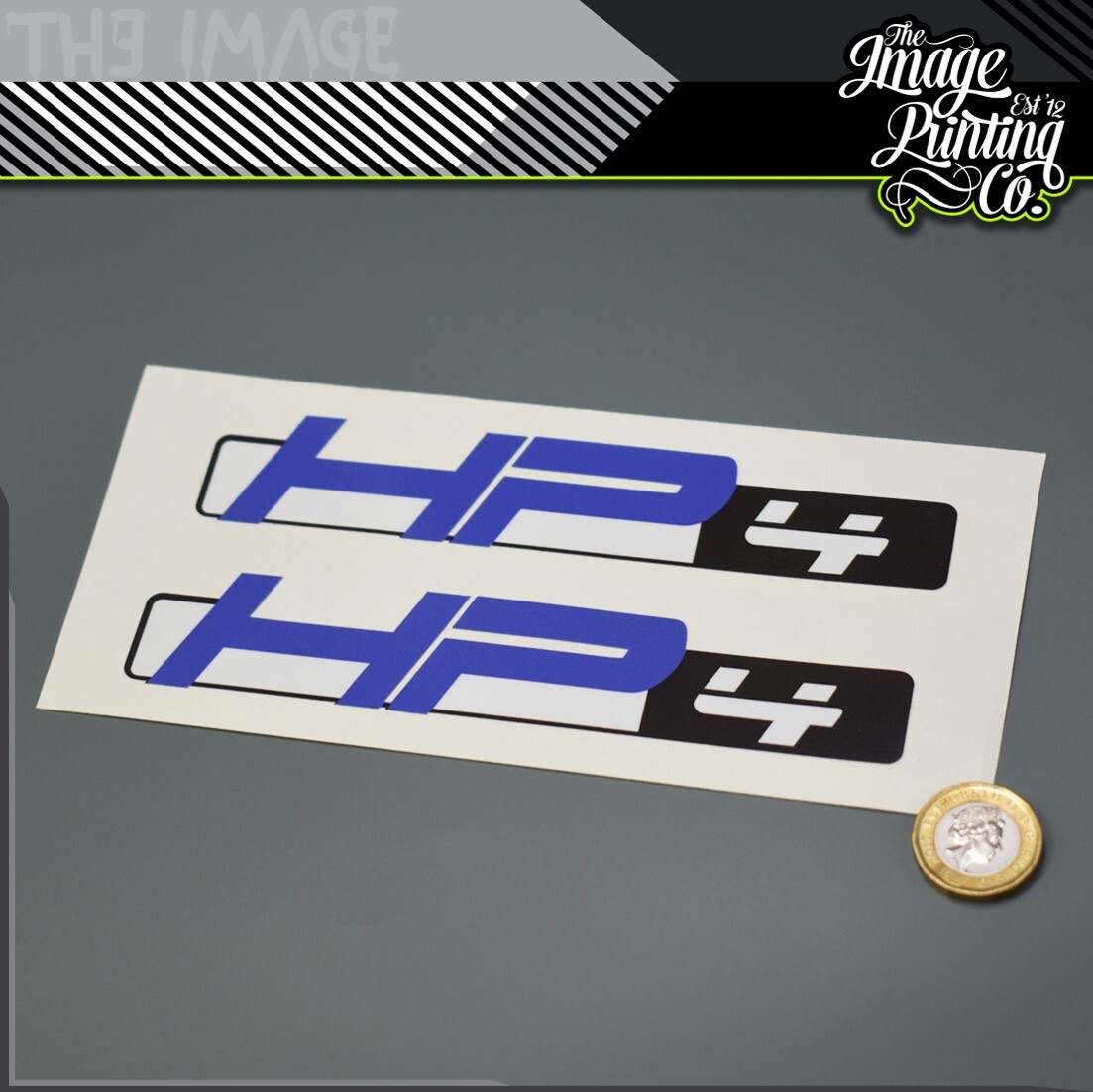 HP4 Logo Decal x2 - 150mm x 24mm - Stickers - Motorcycle BMW Racing ...